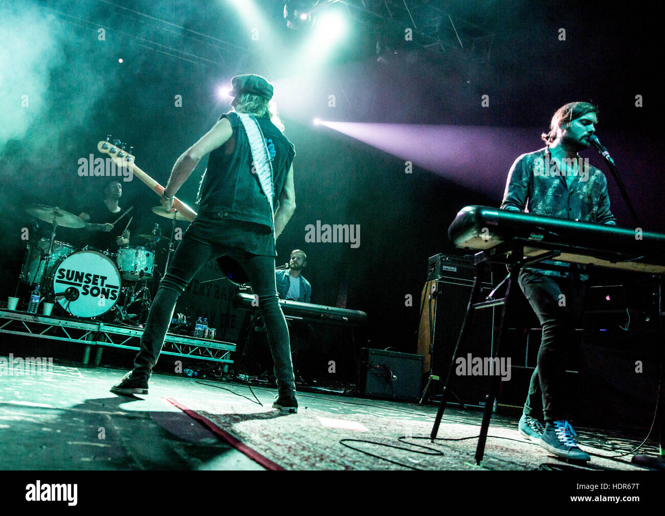 Sunset Sons performing live onstage at the O2 Academy Bournemouth, in ...