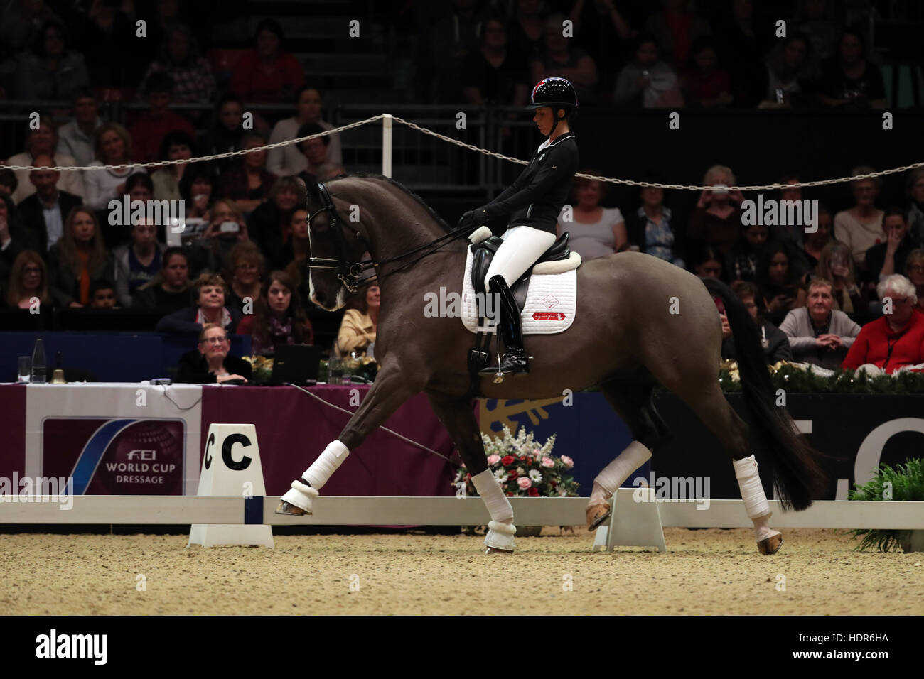 Charlotte Dujardin riding Valegro in a Dressage demonstration during ...