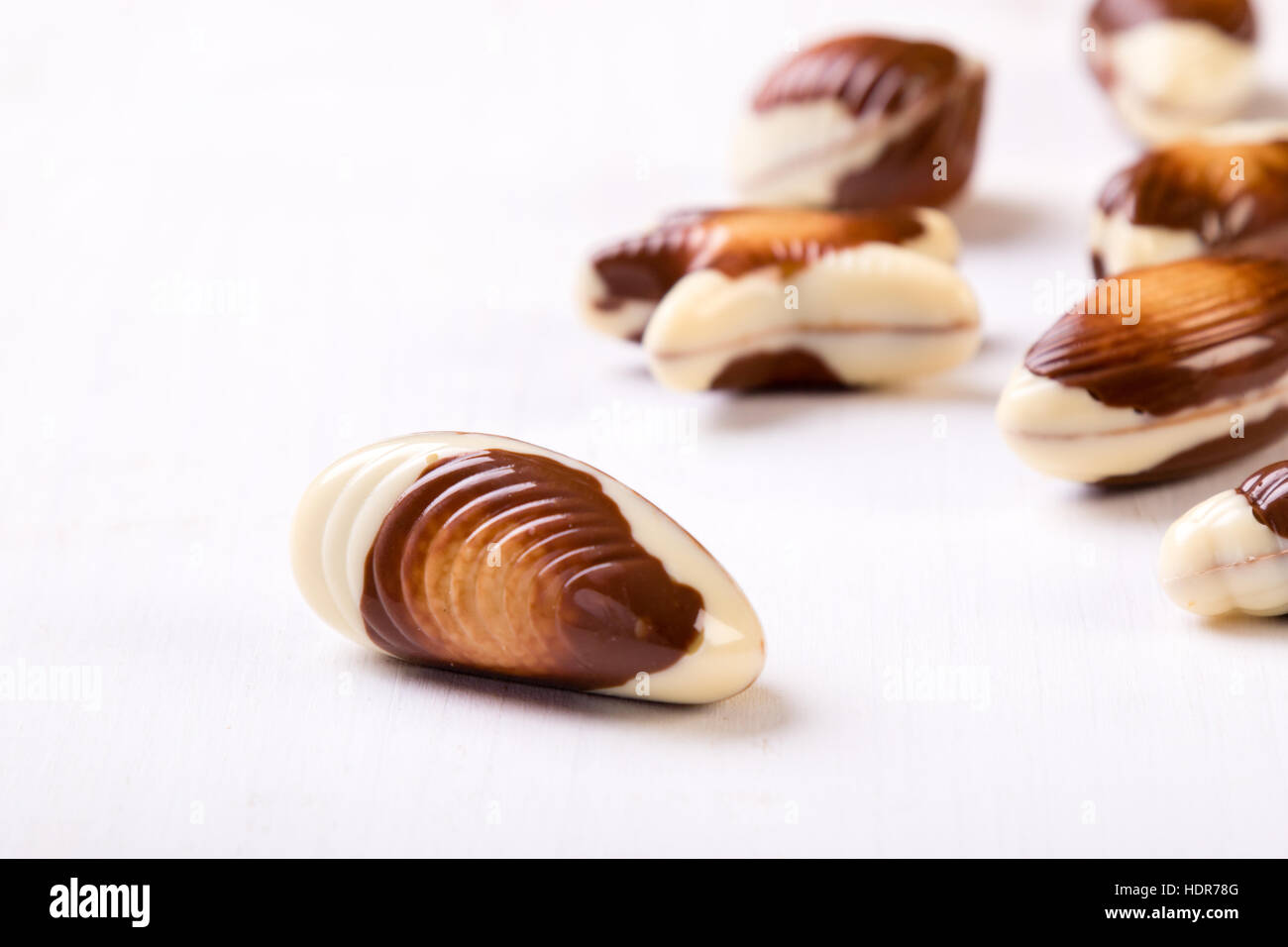 Belgian chocolate seashells hi-res stock photography and images - Alamy