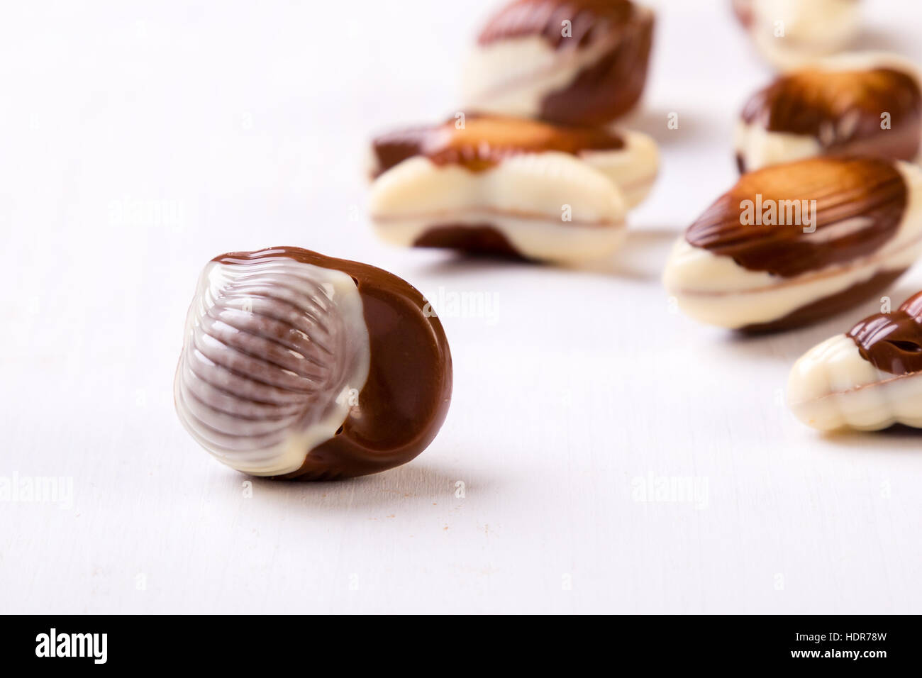 Belgian chocolate seashells hi-res stock photography and images - Alamy