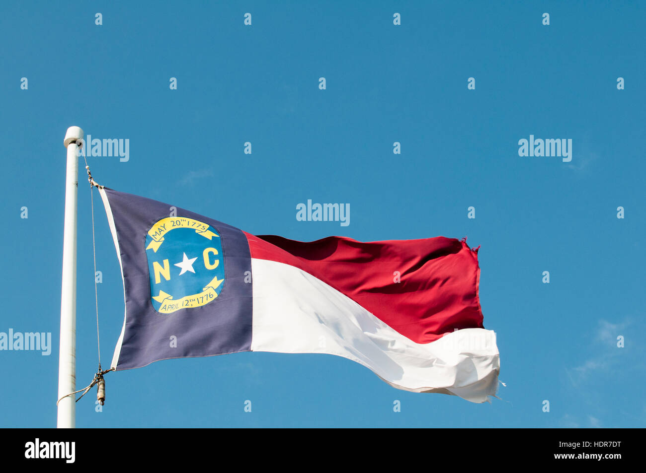 North Carolina flag at Fort Macon State Park, Atlantic Beach, North ...