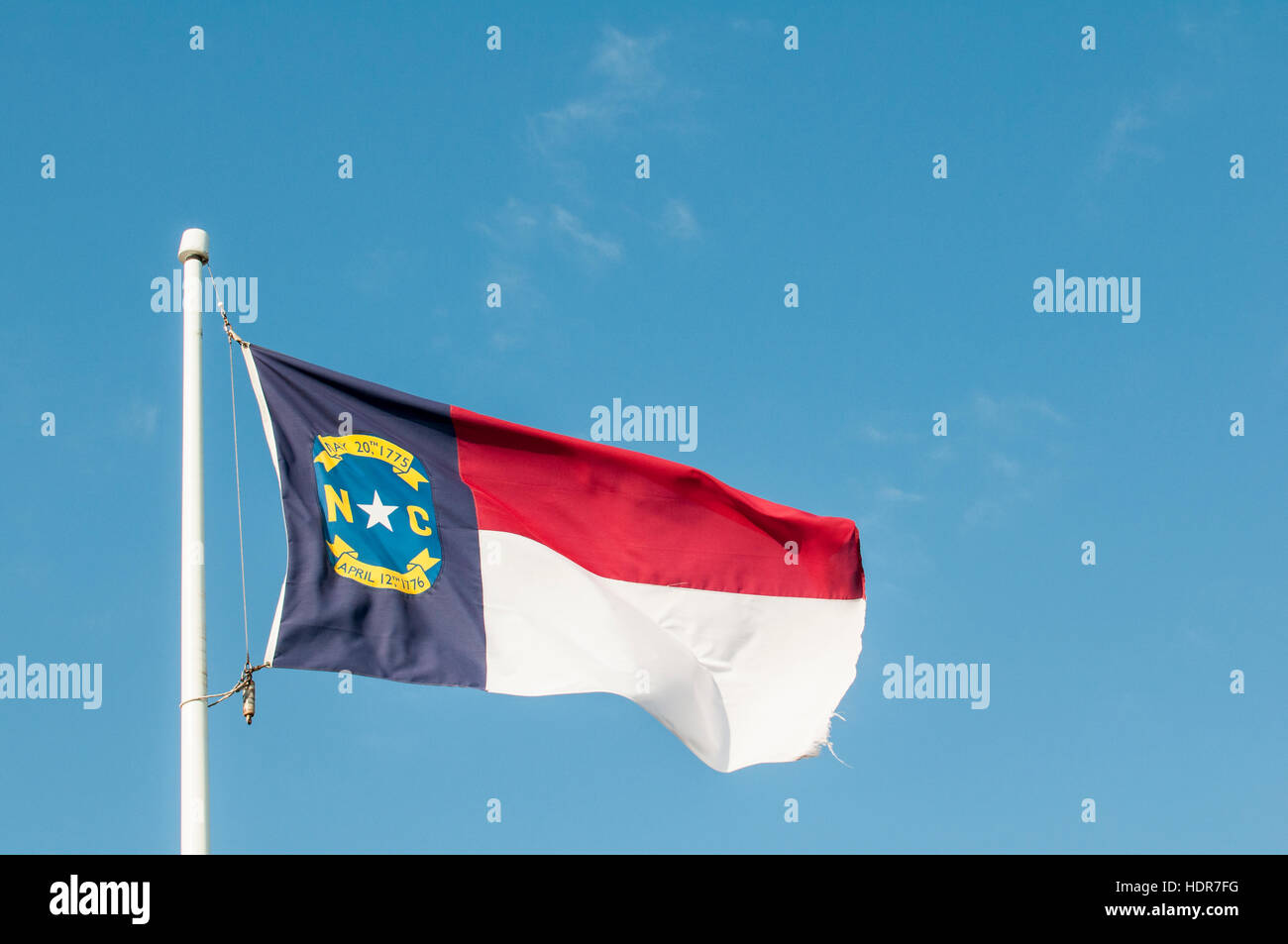 North Carolina flag at Fort Macon State Park, Atlantic Beach, North ...
