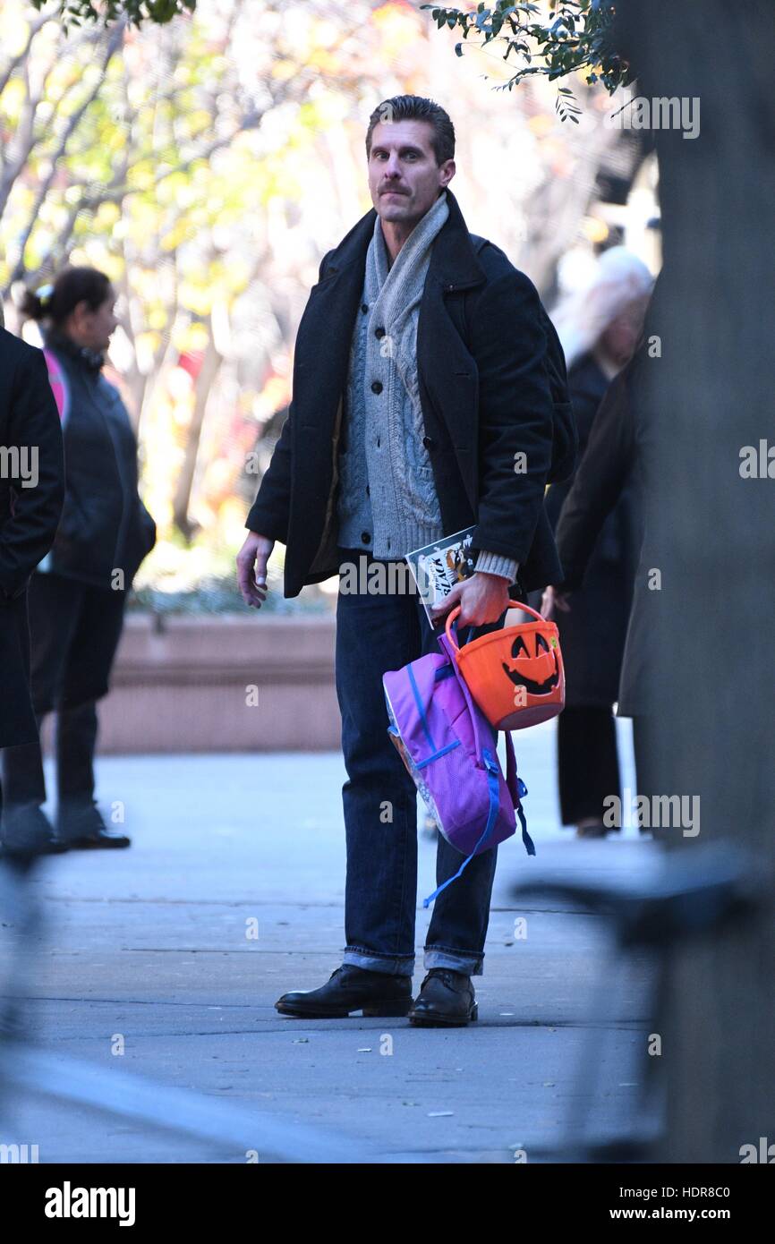 Jason Hoppy wearing a moustache in TriBeCa Featuring: Jason Hoppy Where ...