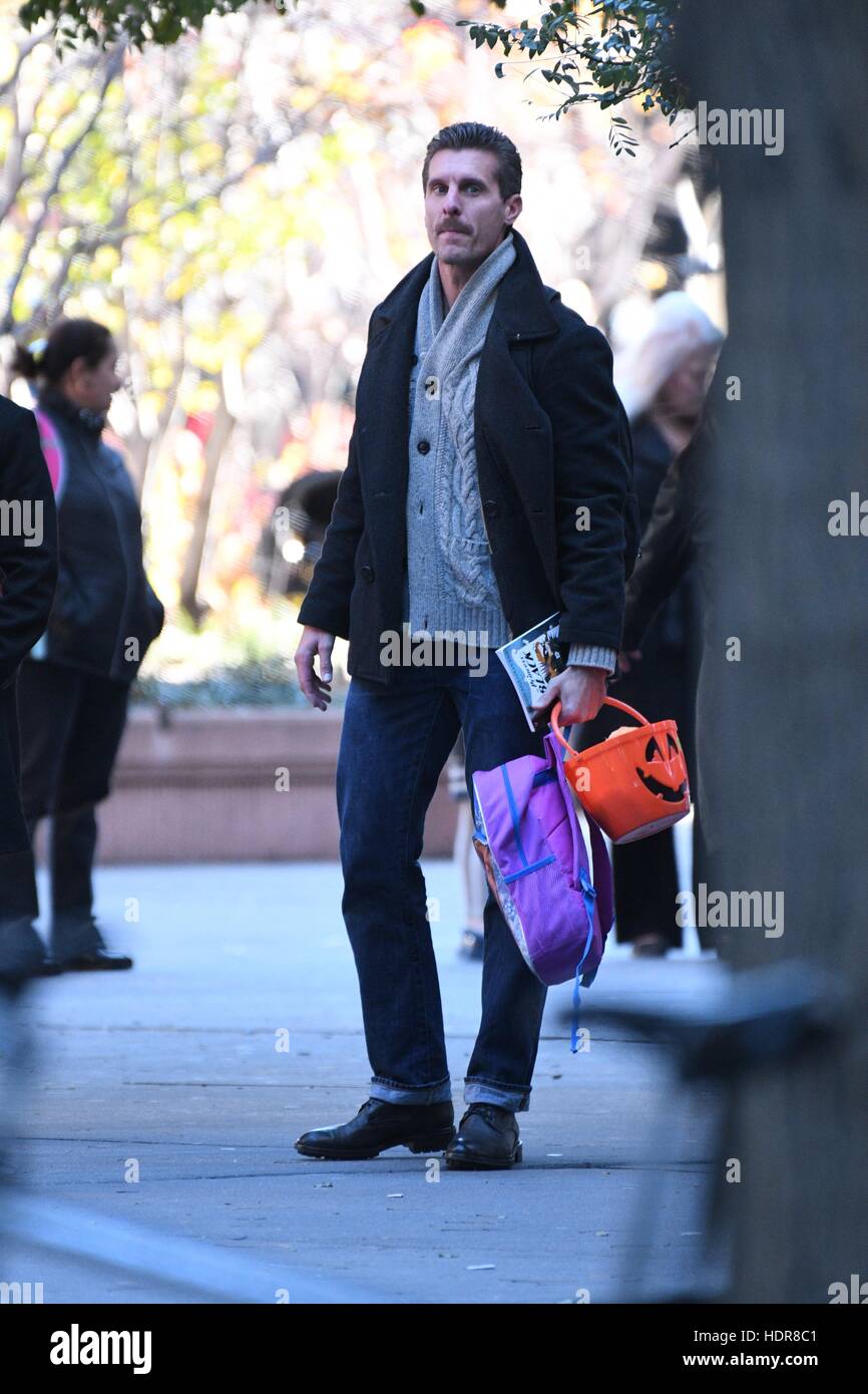 Jason Hoppy wearing a moustache in TriBeCa Featuring: Jason Hoppy Where ...