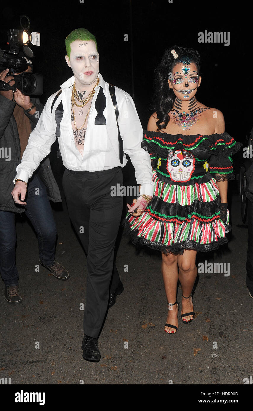 Celebrities attend the annual Halloween party held at the home of ...