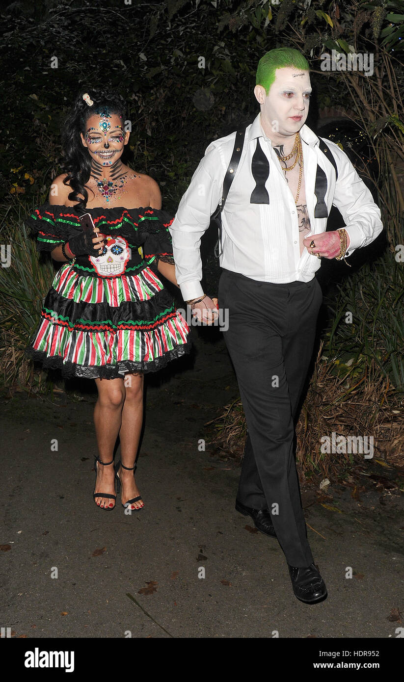 Celebrities attend the annual Halloween party held at the home of ...
