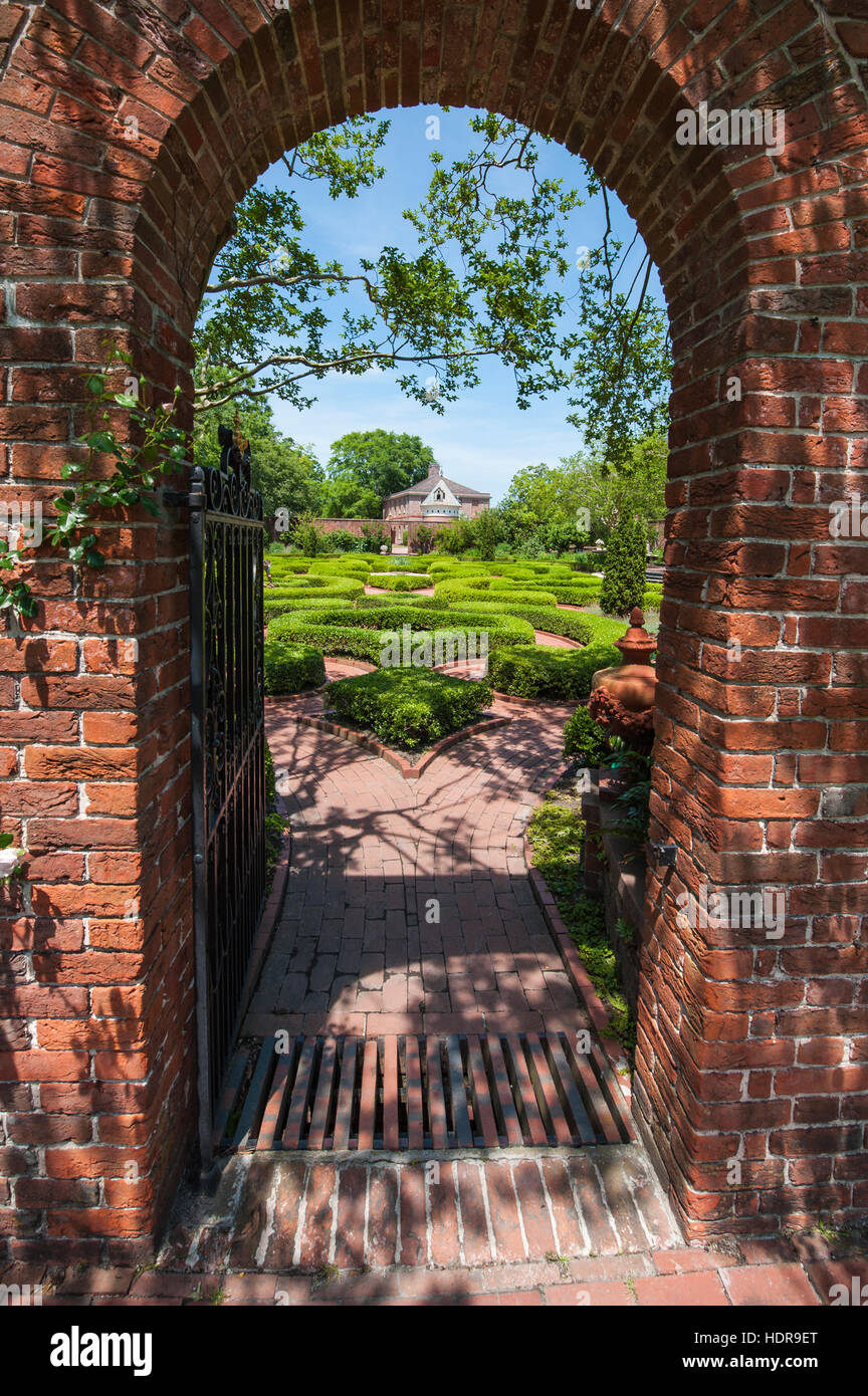 Gardens at the Tryon Palace, New Bern, North Carolina, USA Stock Photo ...