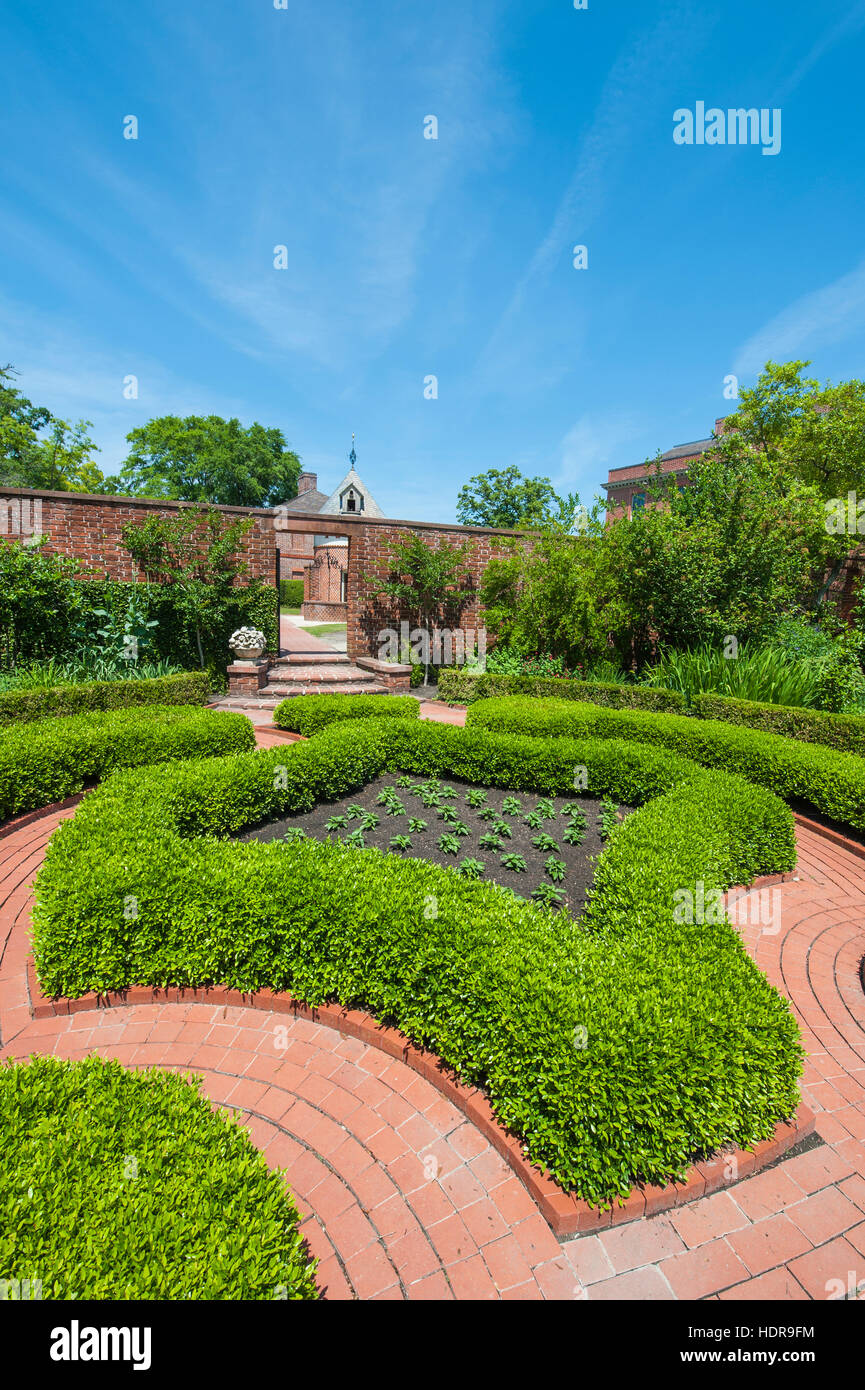 Gardens at the Tryon Palace, New Bern, North Carolina, USA Stock Photo ...