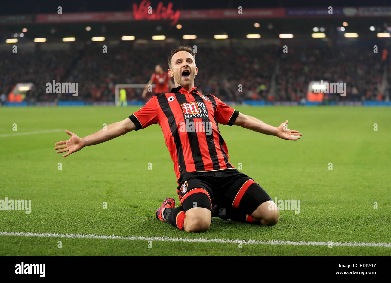 AFC Bournemouth's Marc Pugh celebrates scoring his side's first goal of ...
