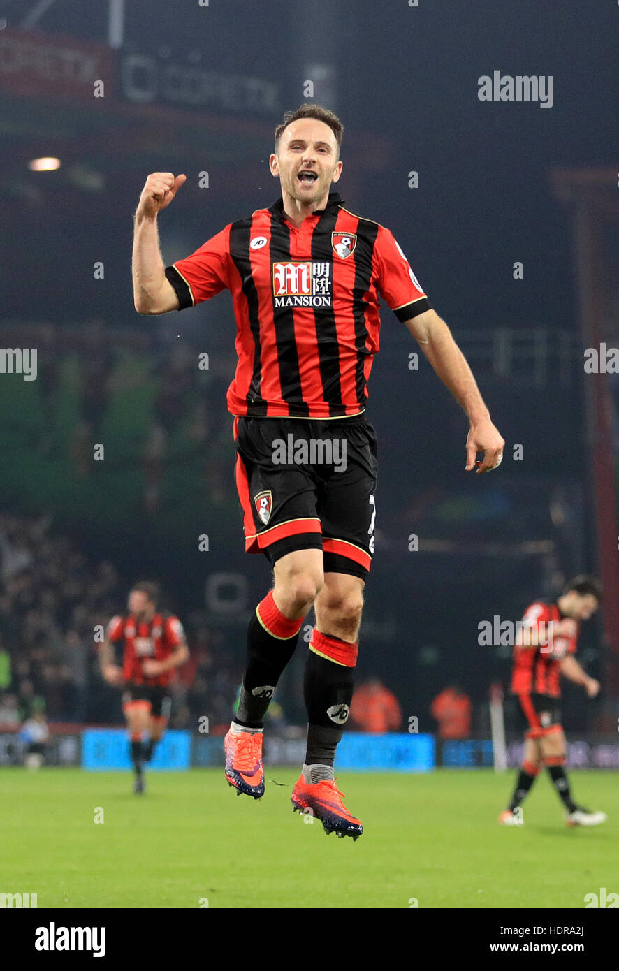 AFC Bournemouth's Marc Pugh celebrates scoring his side's first goal of ...