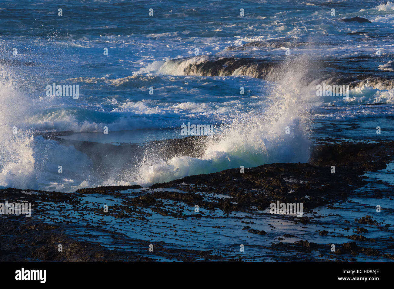 powerful scene with crashing waves creating a dramatic explosion on ...