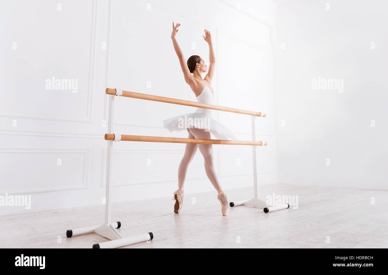 Pretty ballet dancer standing in fifth position Stock Photo - Alamy