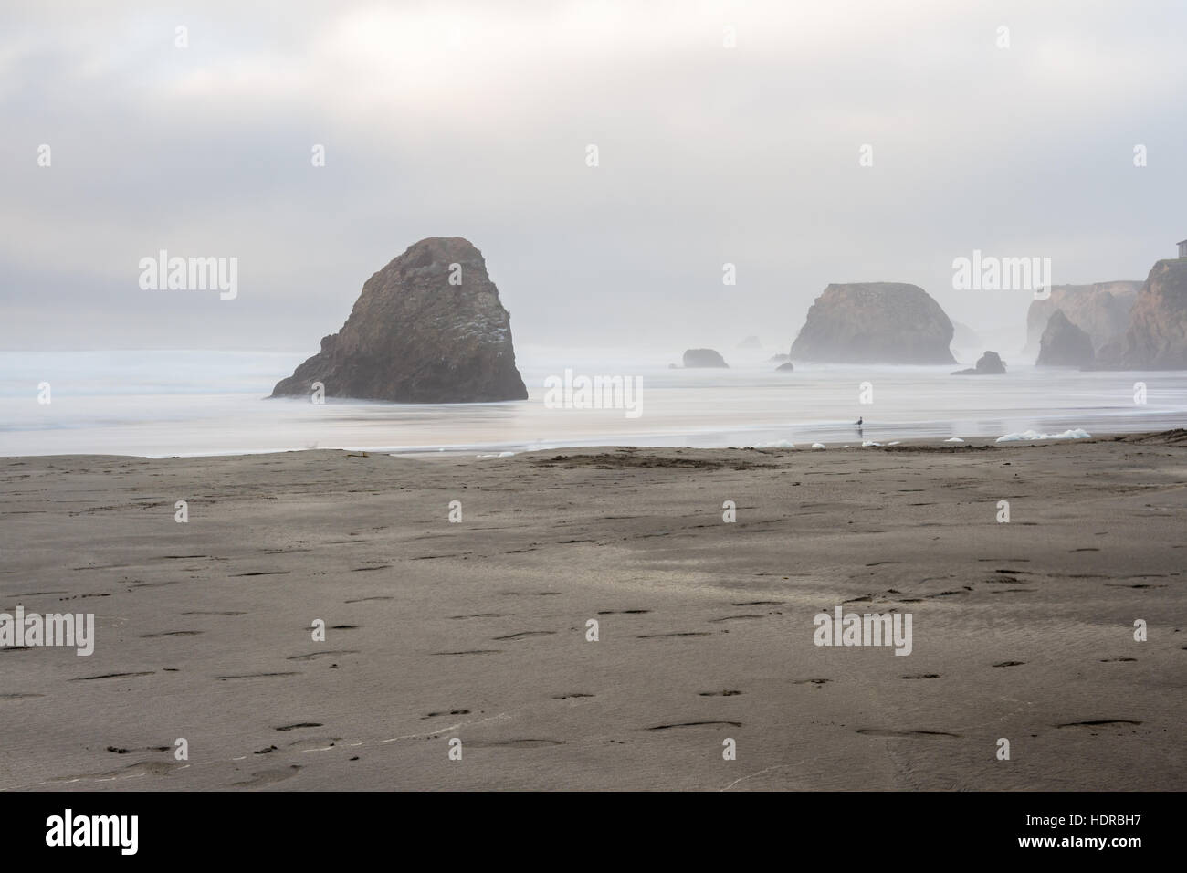 relaxing beach scene using a slow shutter speed to blur the motion of ...