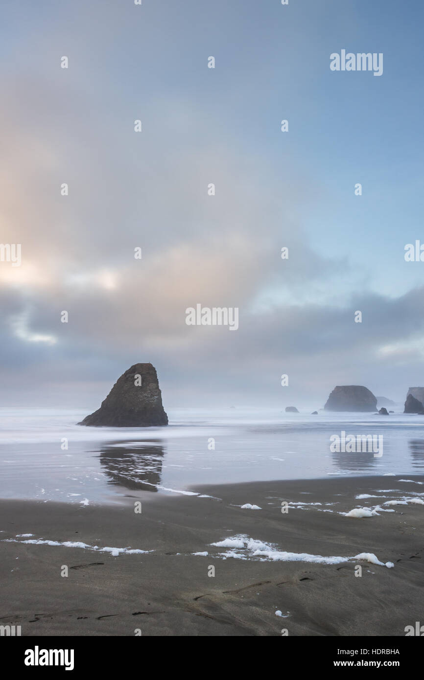 relaxing beach scene using a slow shutter speed to blur the motion of ...