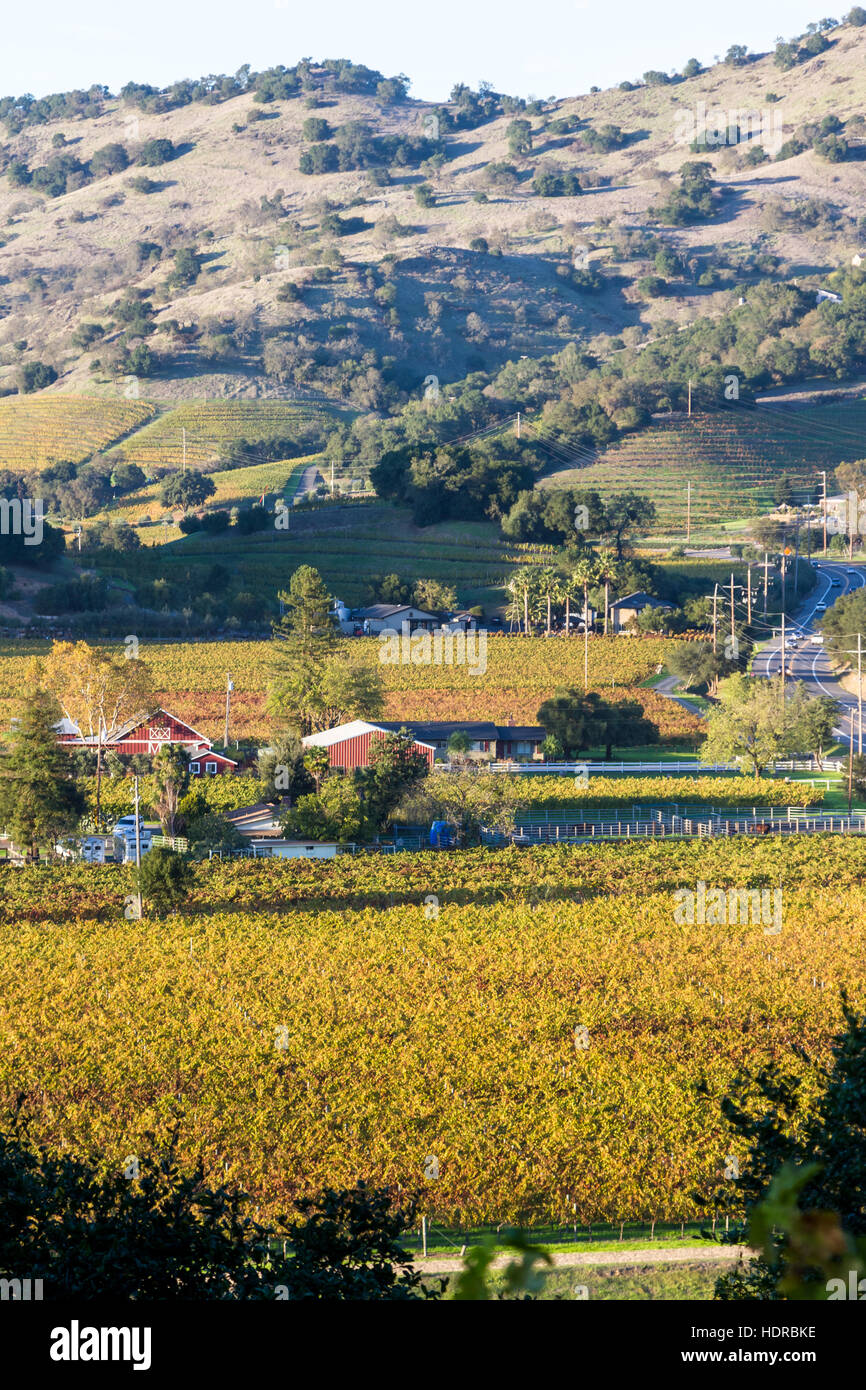 View of the valley from an elevated viewpoint showing beautiful ...