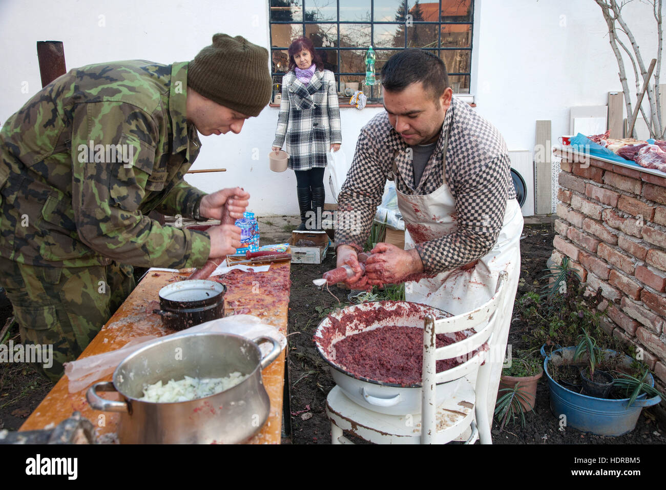 Traditional pig killing in Moravia, Czech Reoublic Stock Photo - Alamy