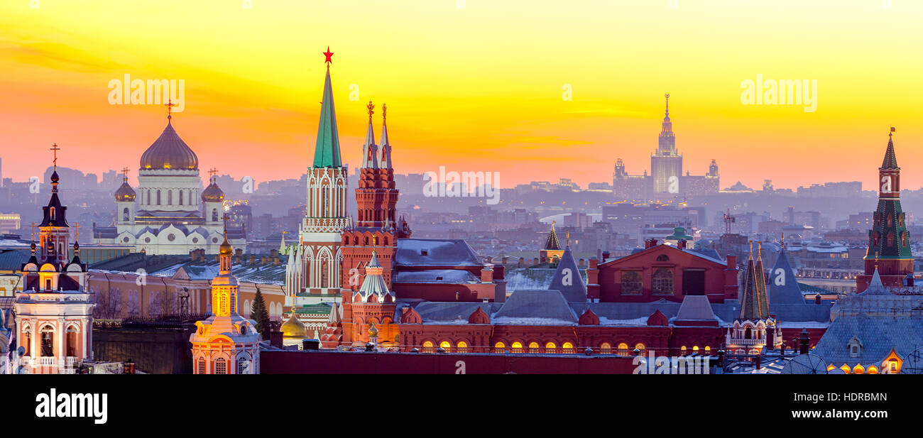 Moscow aerial kremlin hi-res stock photography and images - Alamy