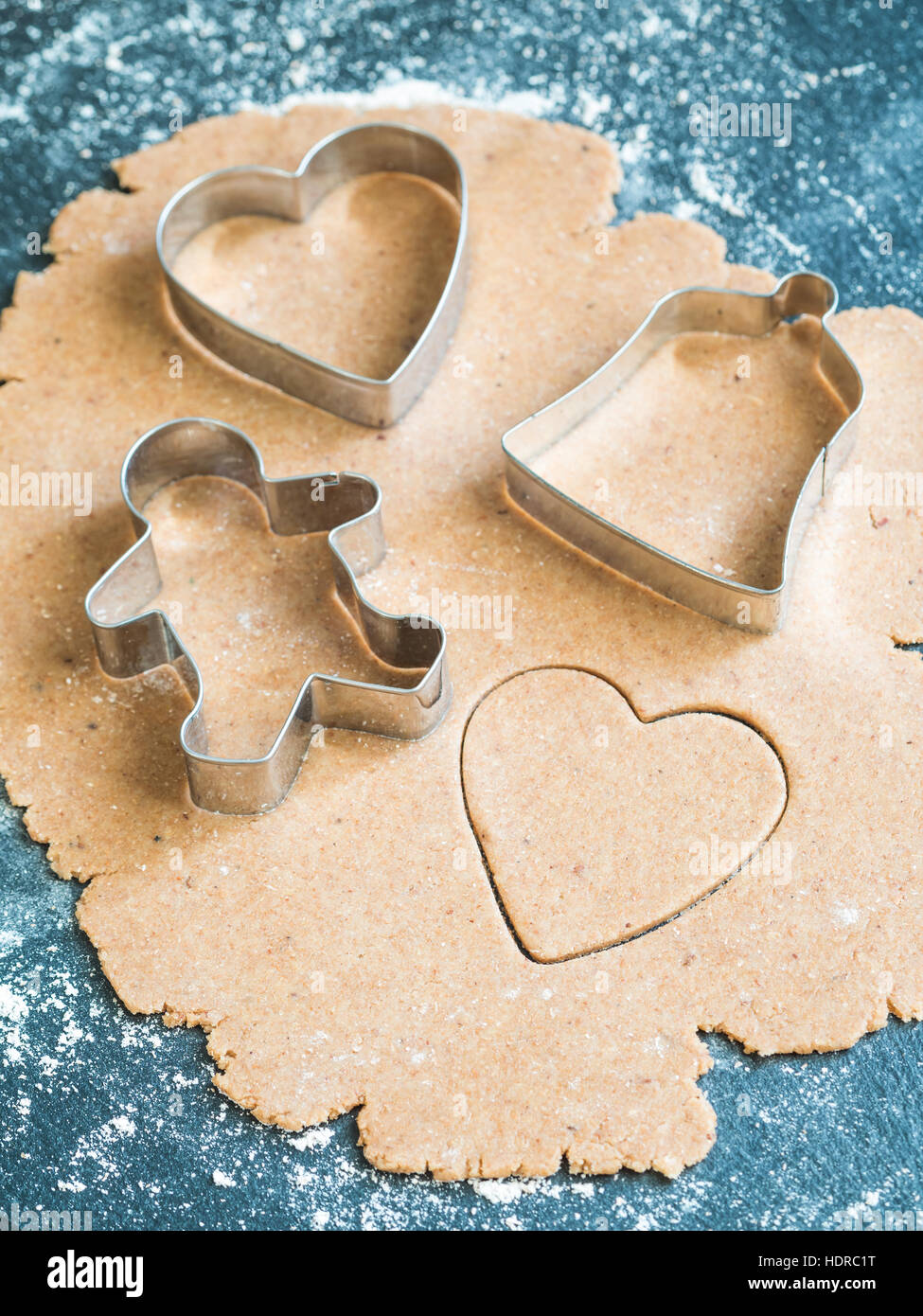 Preparation of Christmas gingerbread cookies Stock Photo - Alamy