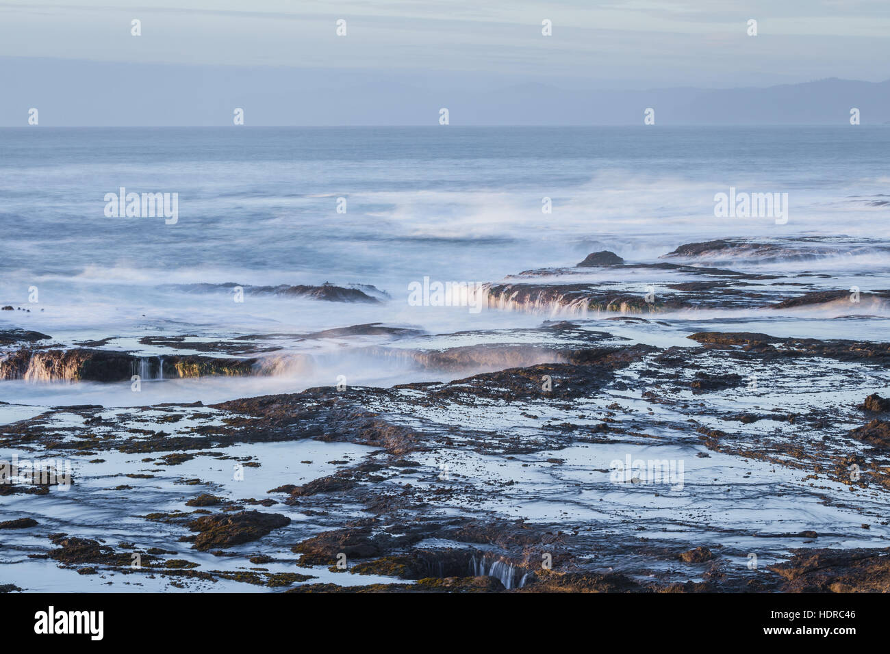 rough seas captured with a slow shutter speed creating a relaxing scene ...
