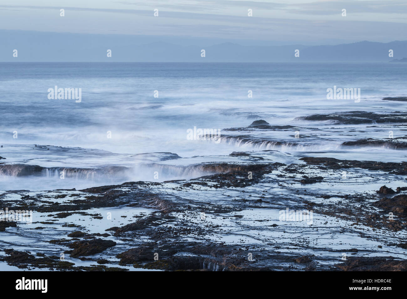 rough seas captured with a slow shutter speed creating a relaxing scene ...