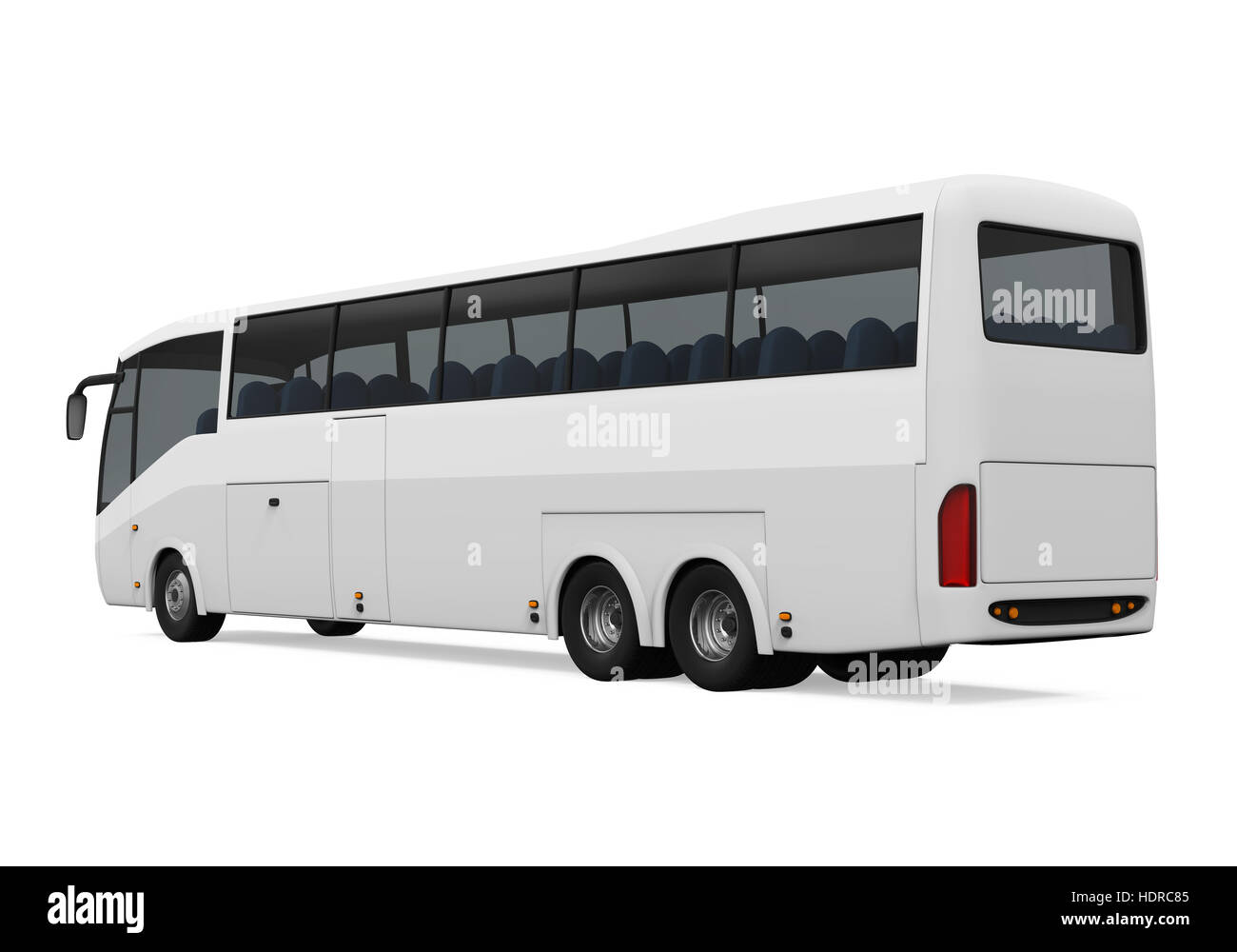 White Tour Bus Stock Photo - Alamy