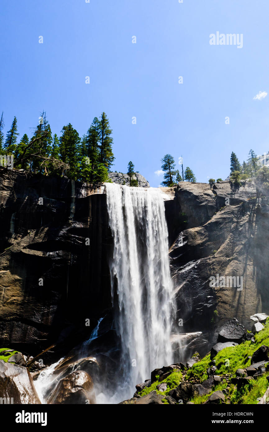 Vernal Fall is a 317 feet waterfall on the Merced River just downstream ...
