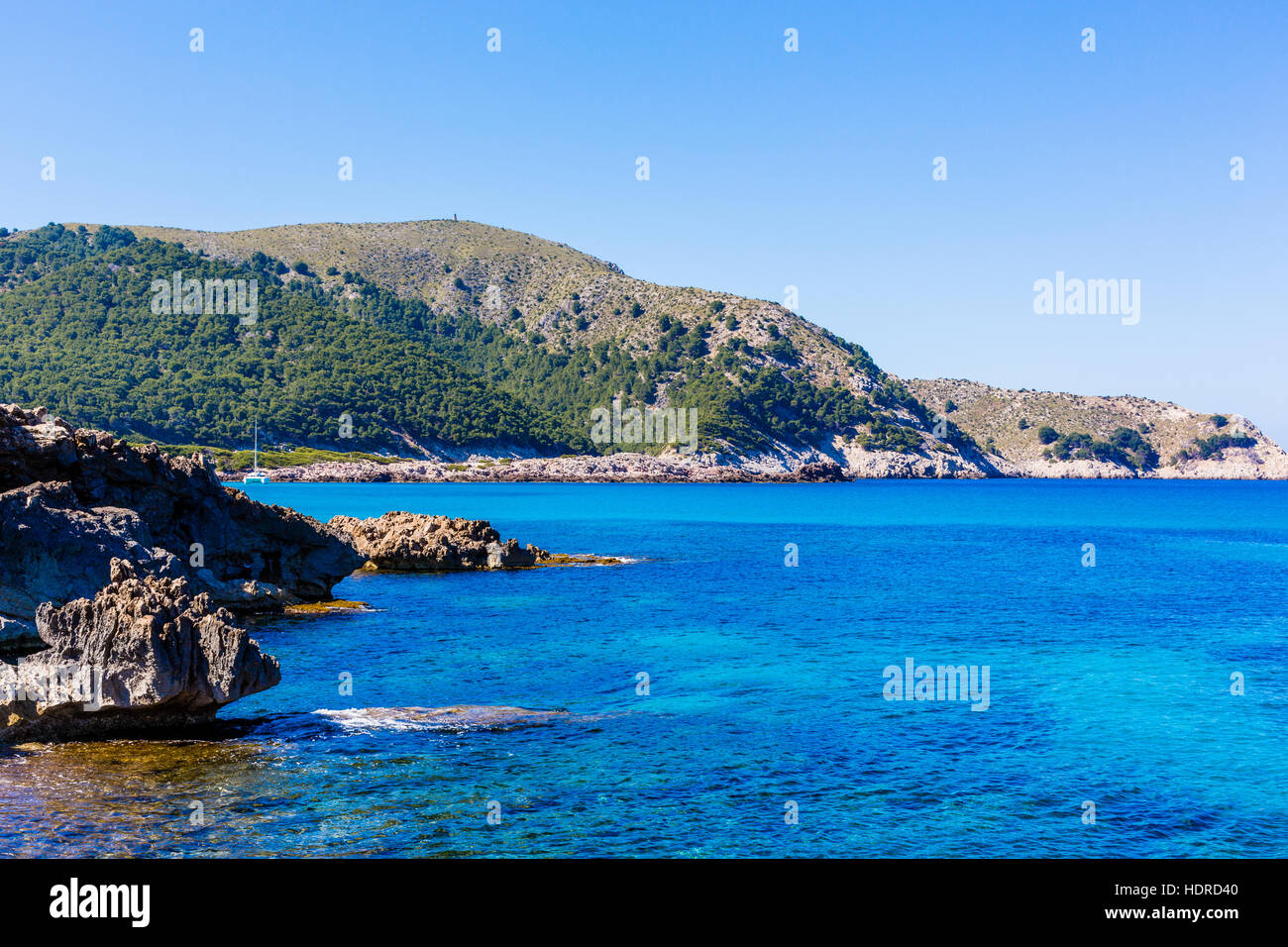 Cala Agulla is a beach in Majorca, Spain Stock Photo - Alamy