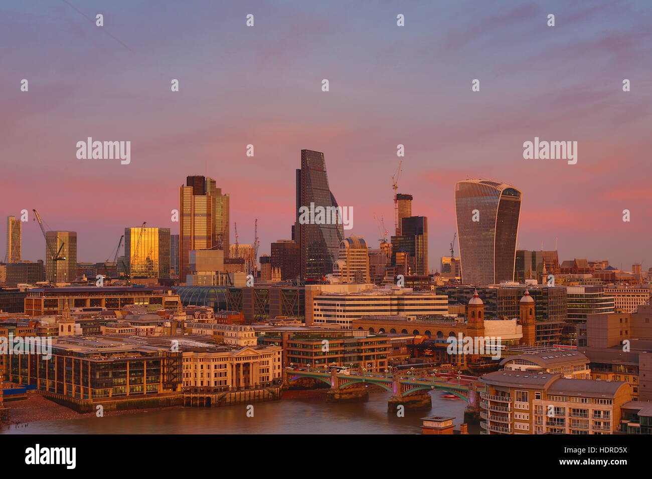 London sunset in HDR Stock Photo - Alamy