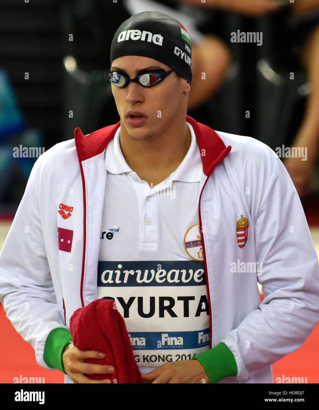 Hong Kong, China - Oct 29, 2016. Competitive swimmer Gergely GYURTA ...