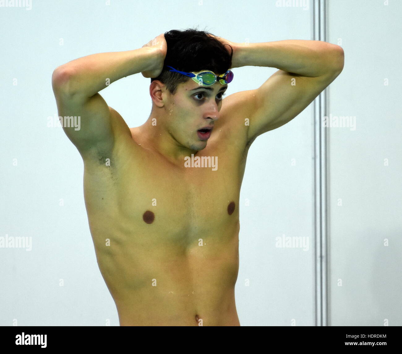 Hong Kong, China - Oct 29, 2016. Competitive swimmer Gergely GYURTA ...