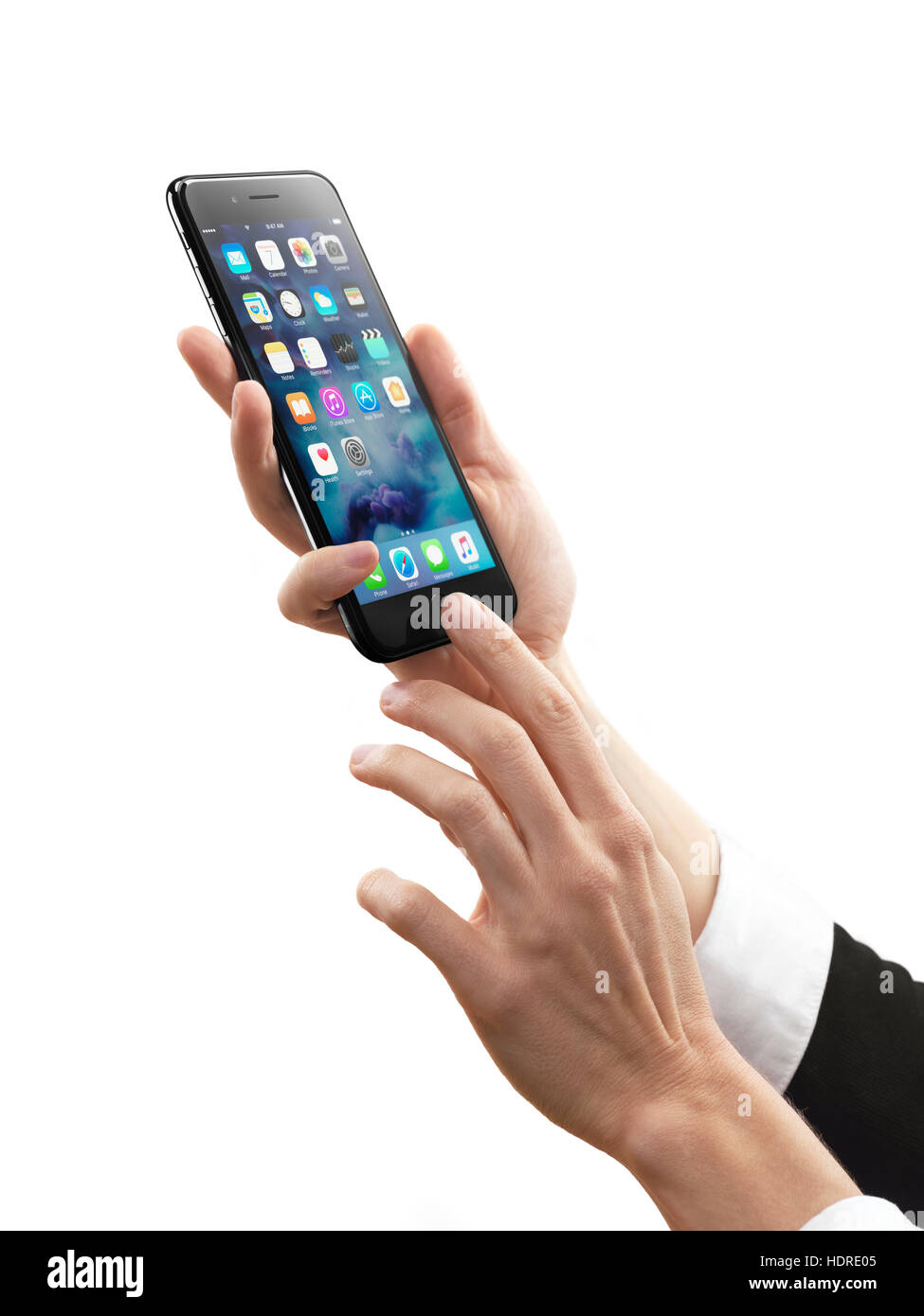 Hands using iphone 7 hi-res stock photography and images - Alamy