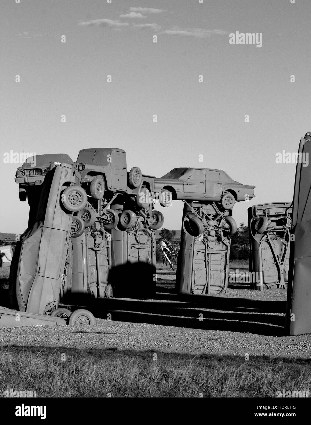 Carhenge, which replicates Stonehenge, is made of vintage American cars ...