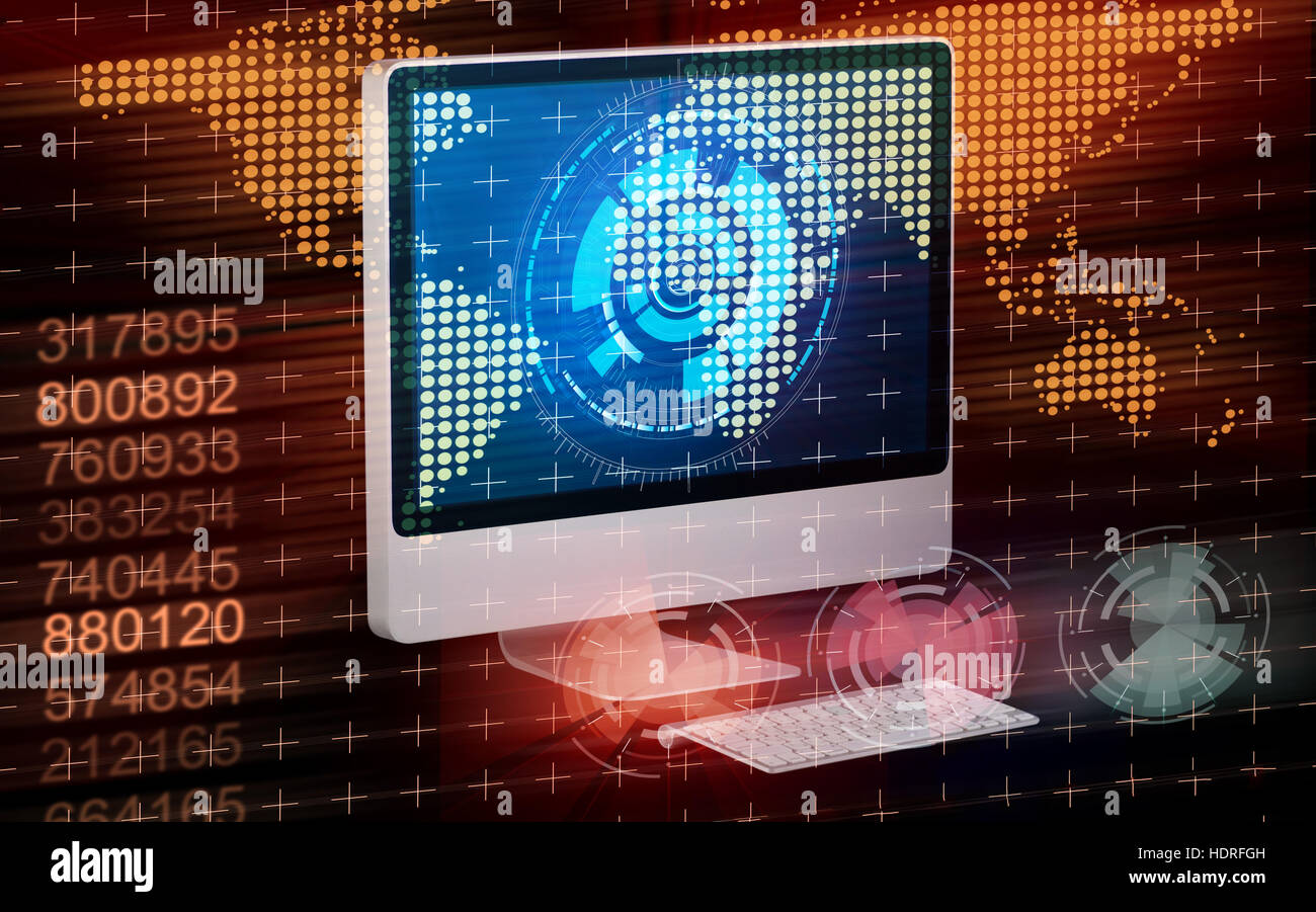 Computer screen in business concept Stock Photo - Alamy