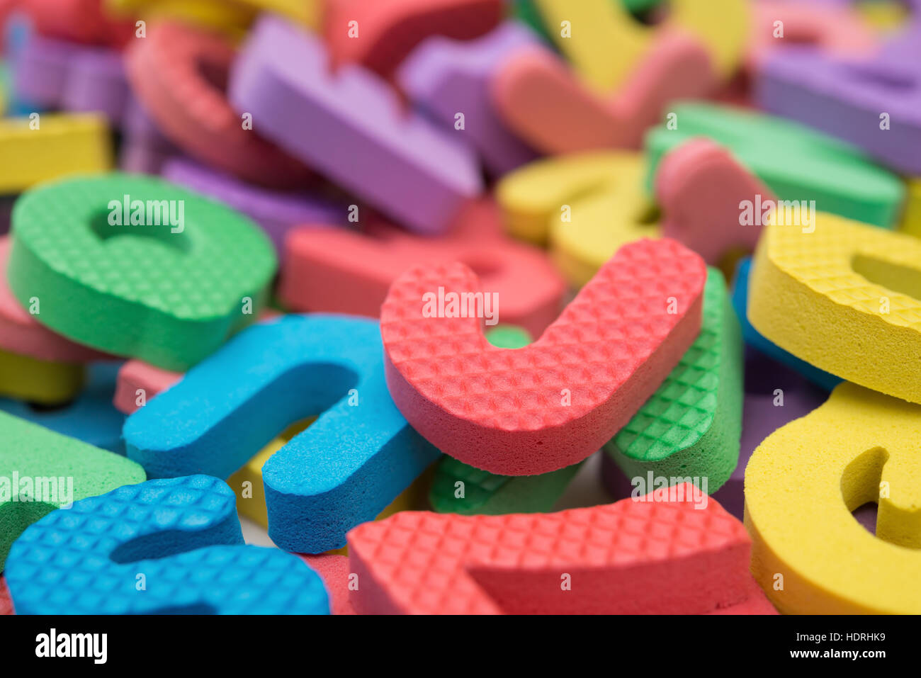colorful letters of alphabet jigsaw puzzle Stock Photo - Alamy