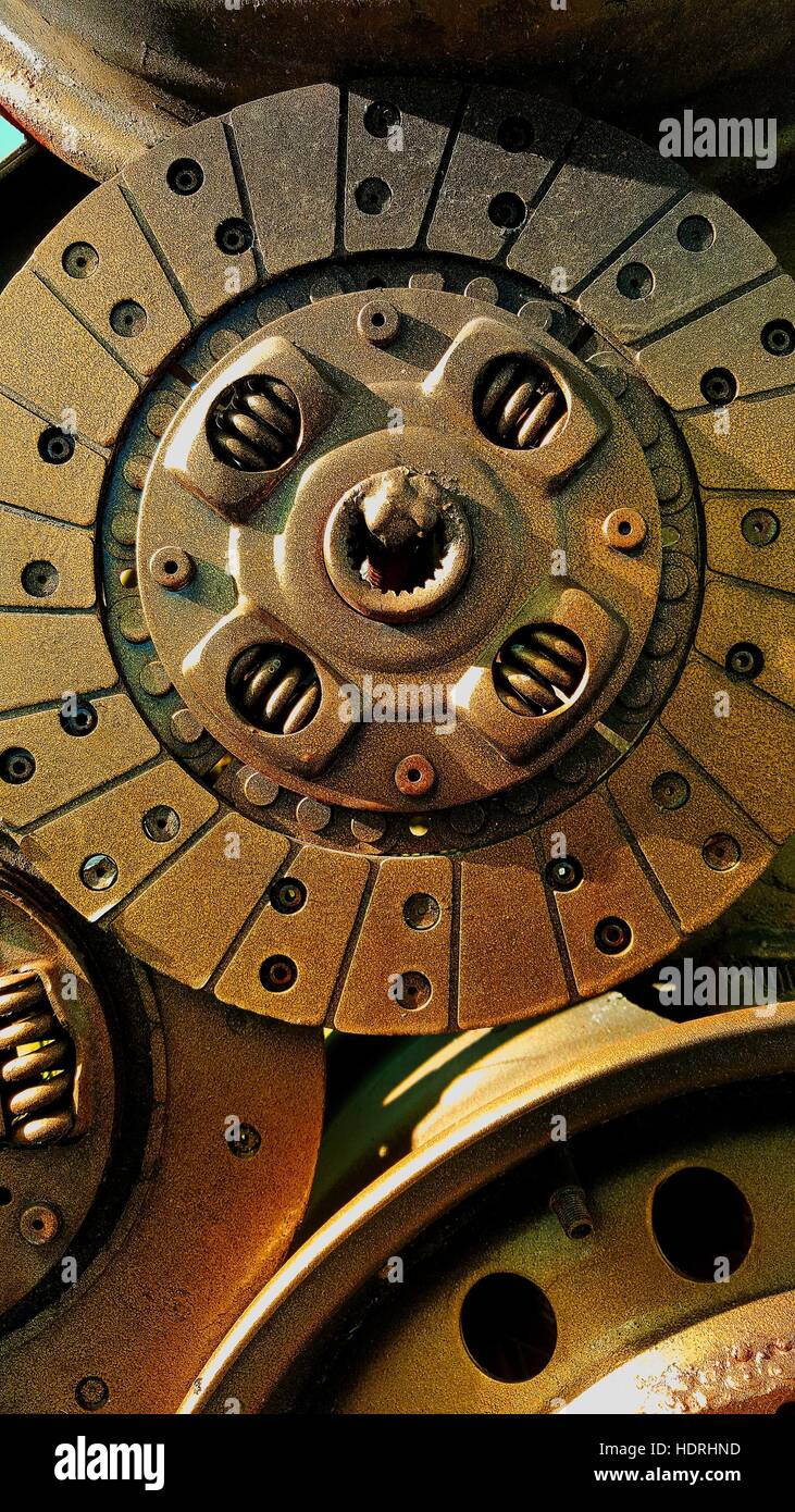 Brown painted automobile engine part Stock Photo - Alamy