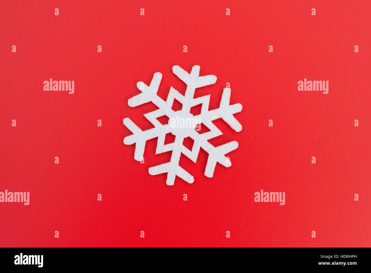 White And Red Snowflake Background