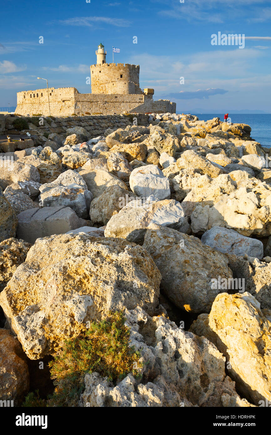 Fort of St. Nicholas in town of Rhodes Stock Photo - Alamy