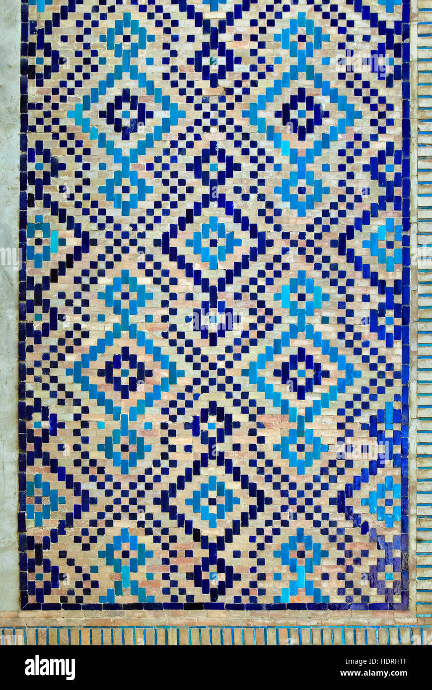 Old Eastern mosaic on the wall of a mosque, Uzbekistan Stock Photo - Alamy