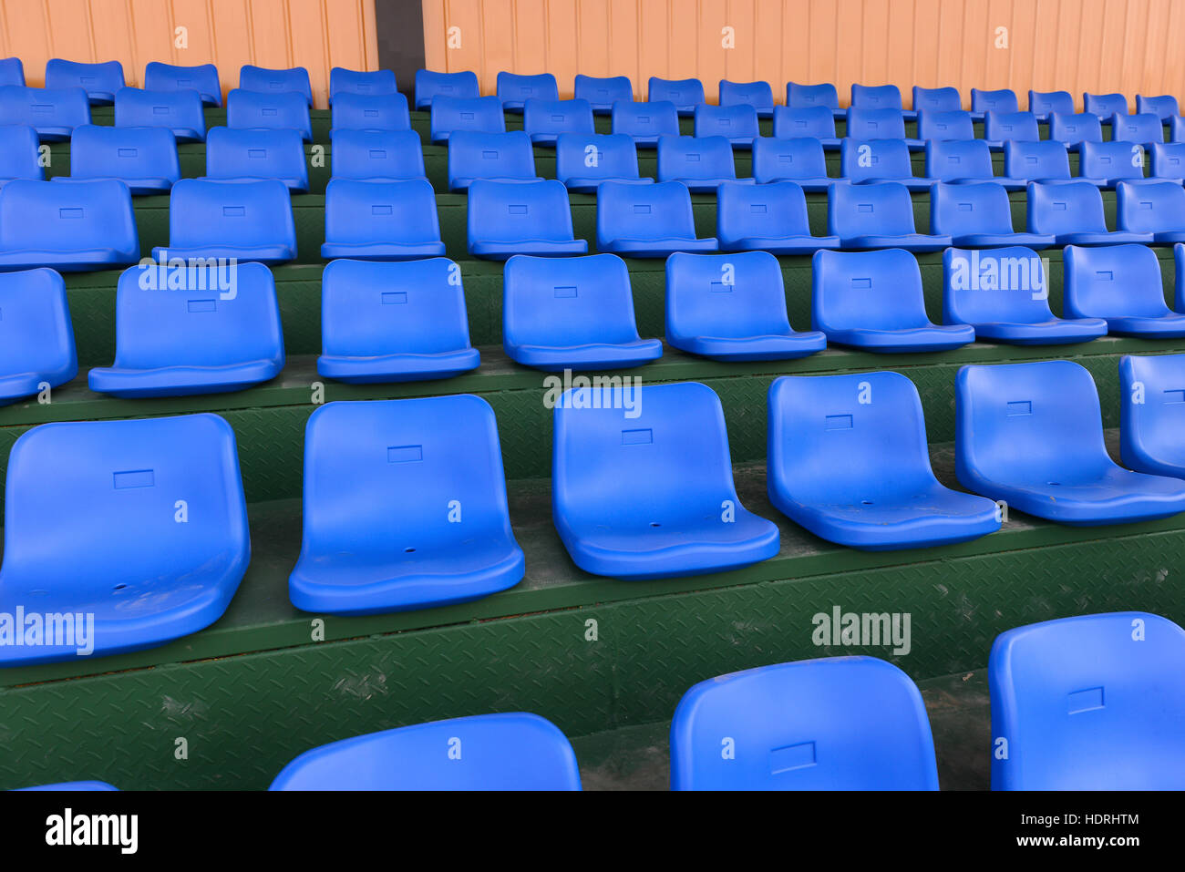 lines of blue stadium seats Stock Photo - Alamy
