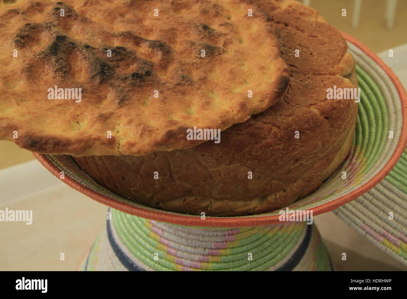 Israel, the traditional Ethiopian Dabo bread Stock Photo - Alamy