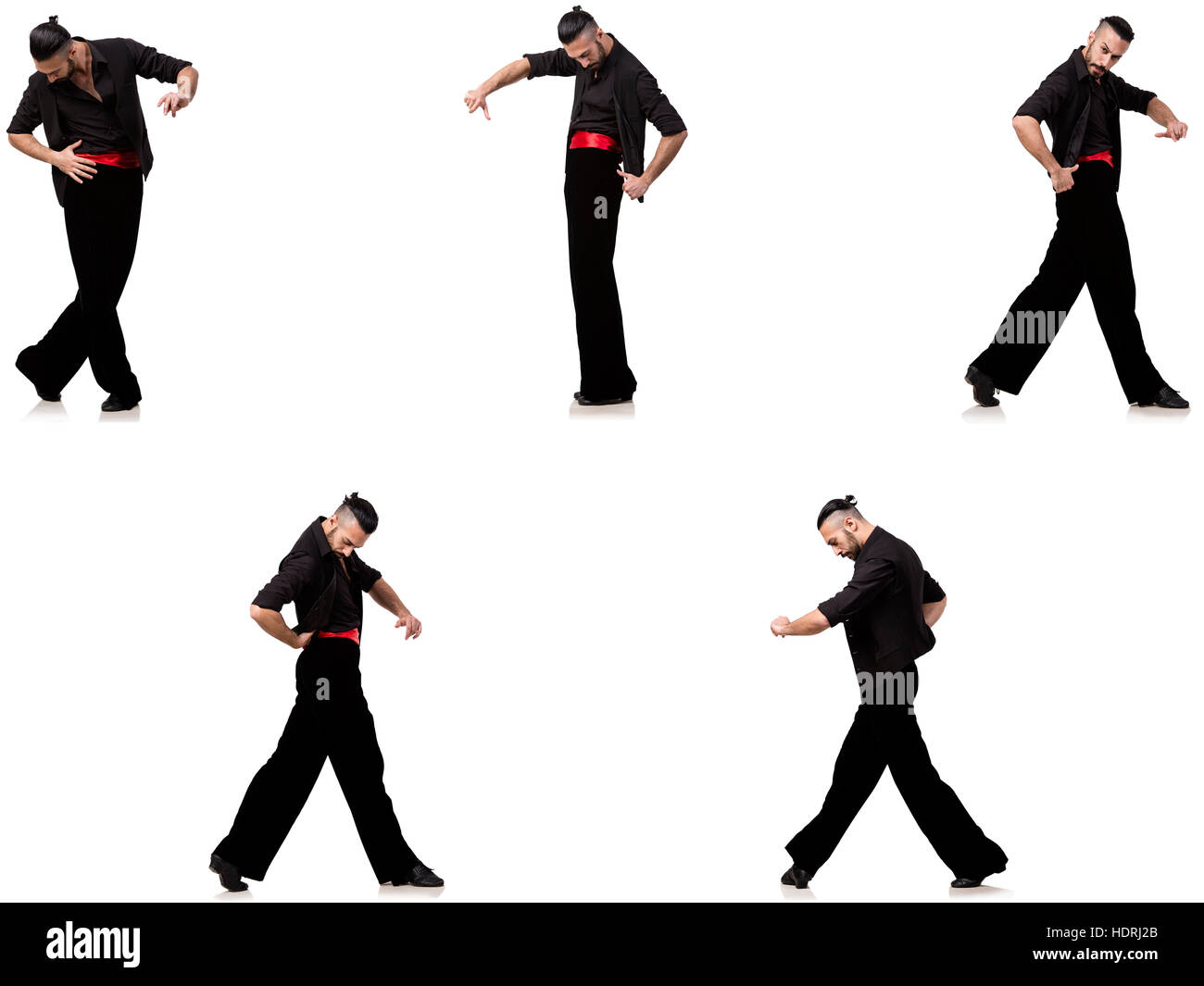 Spanish dancer in various poses on white Stock Photo - Alamy
