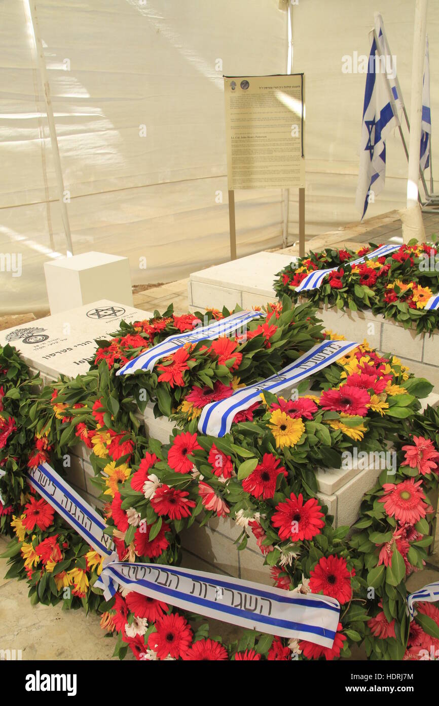 Israel, tombs of Lt Col John Henry Patterson and his wife Frances ...