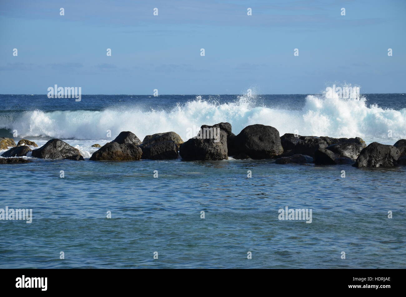 Wave Rock Seaside Stock Photo - Alamy