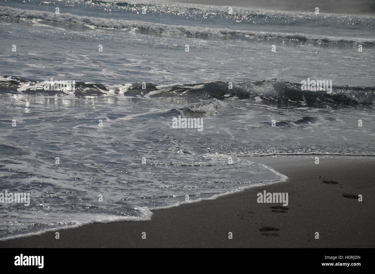 Beach Sea Footprint Stock Photo - Alamy