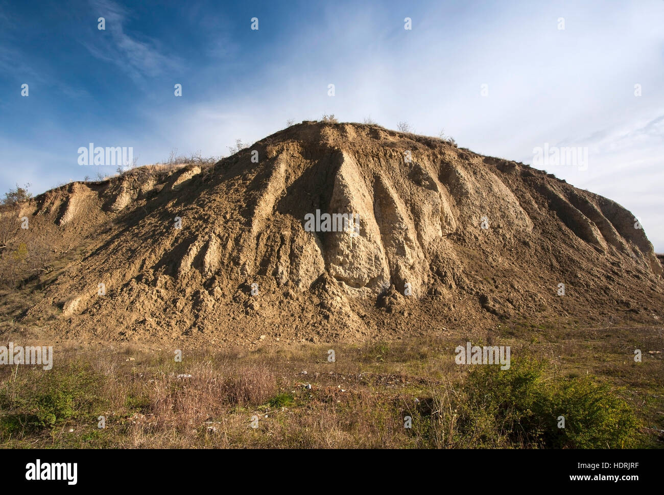 Excavated hill, Human intervention Stock Photo - Alamy