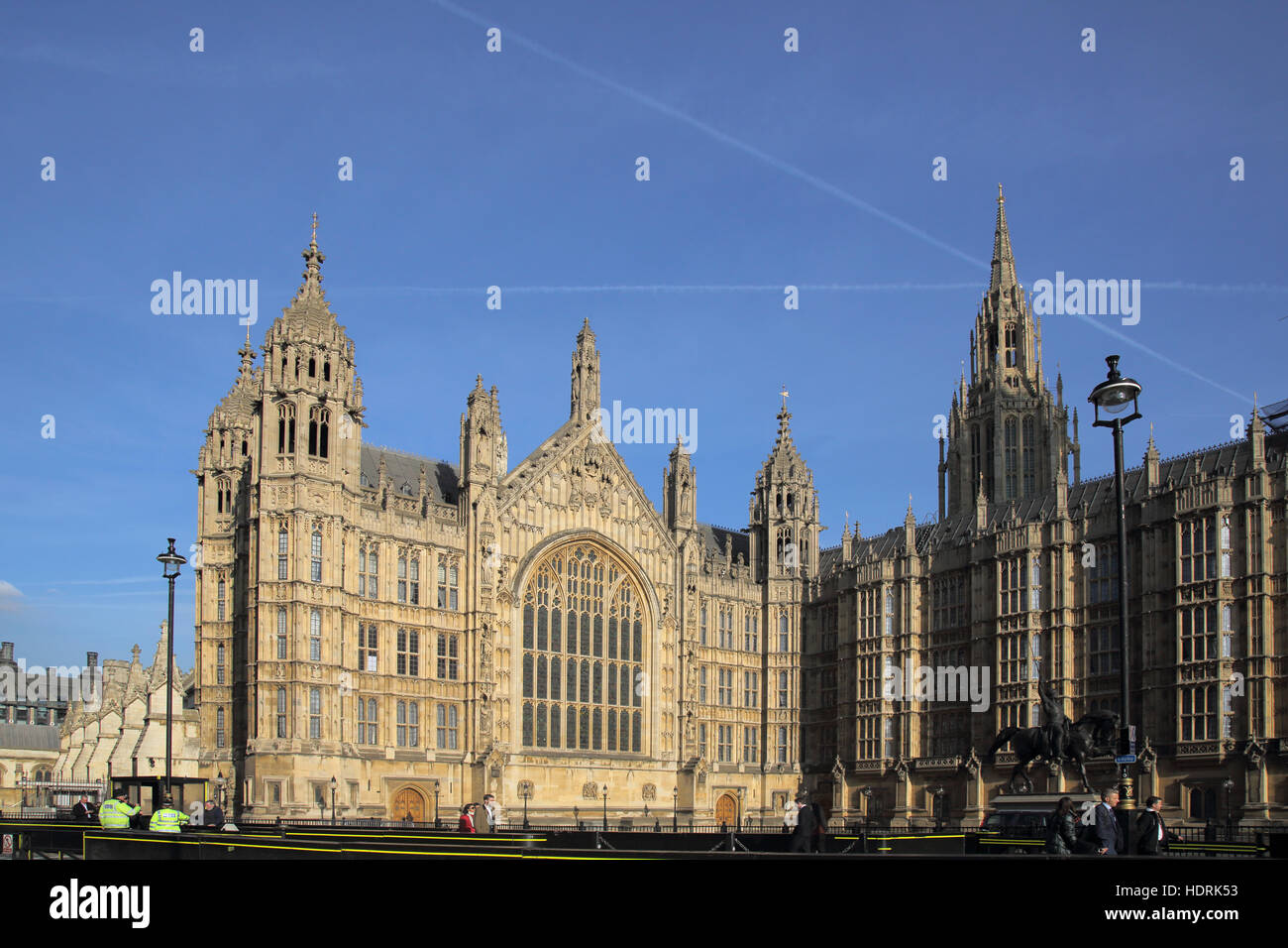 the houses of parliament viewed from parliament square london england ...