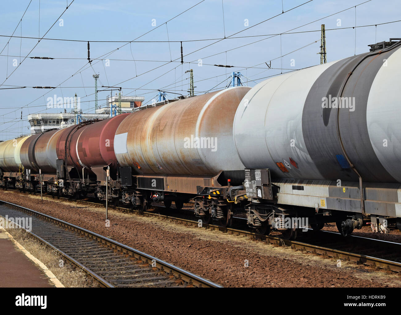 Freight train railway oil tanker hi-res stock photography and images ...