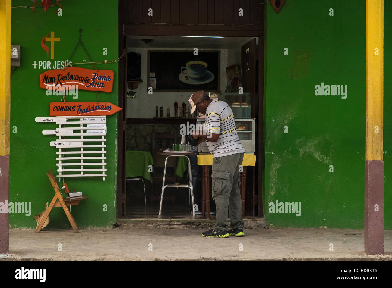 Mini restaurant food outlet in Baracoa, Cuba Stock Photo - Alamy