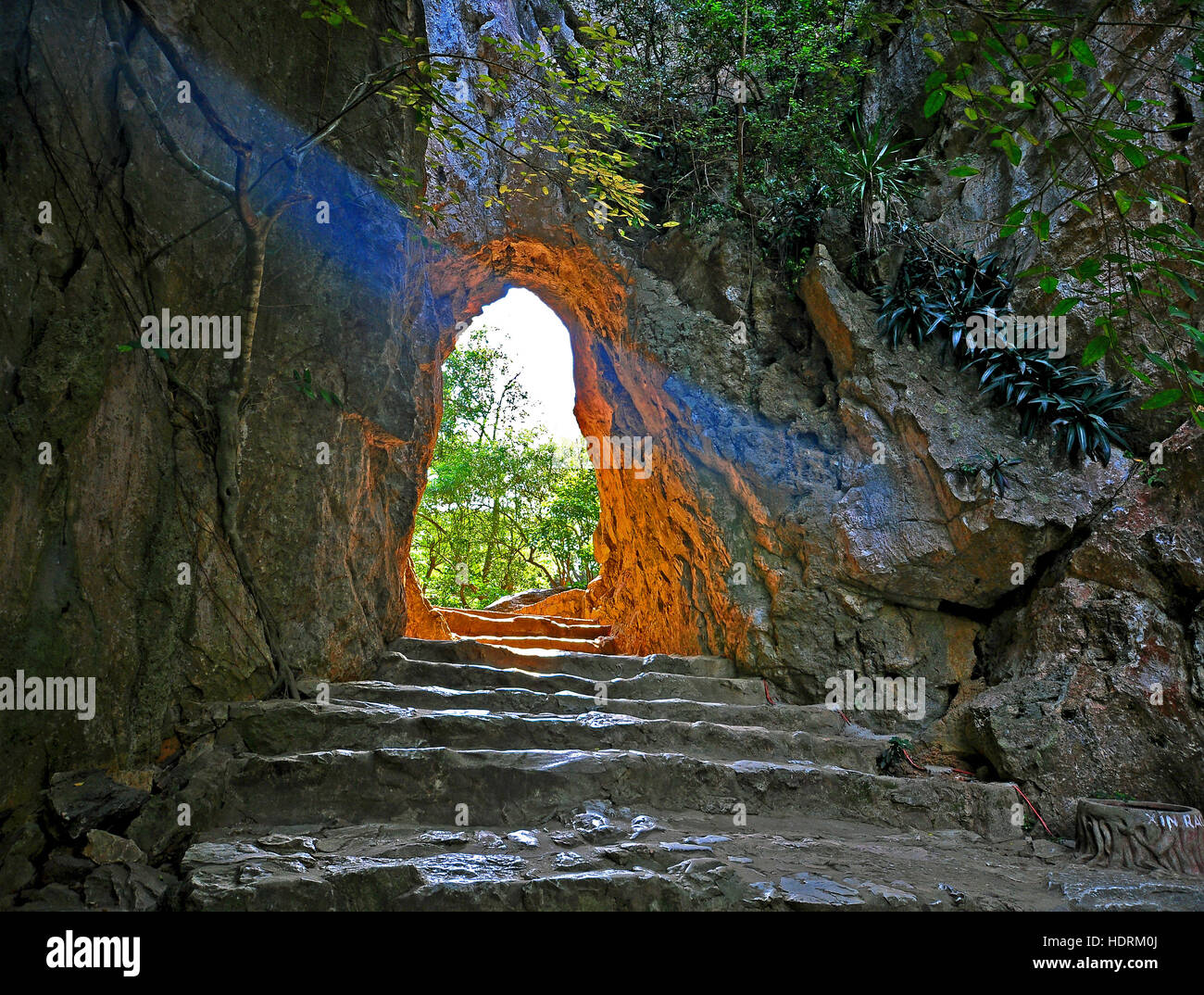 Entrance to Marble caves in Vietnam Stock Photo - Alamy