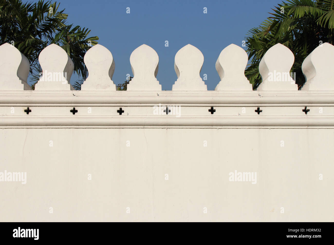 The surrounding wall of the Great Palace in Bangkok (Thailand Stock ...